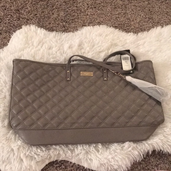 BCBG | Bags | New Gray Quilted Bcbg Tote Bag | Poshmark